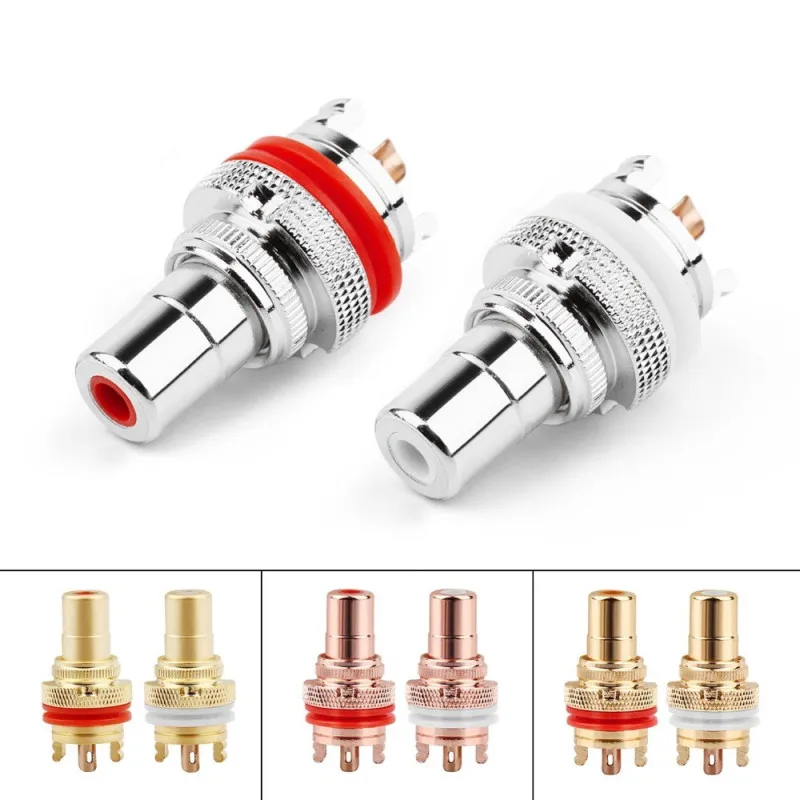 Rca Female Connector Speaker Terminals Gold/rhodium Plated Copper Rca ...