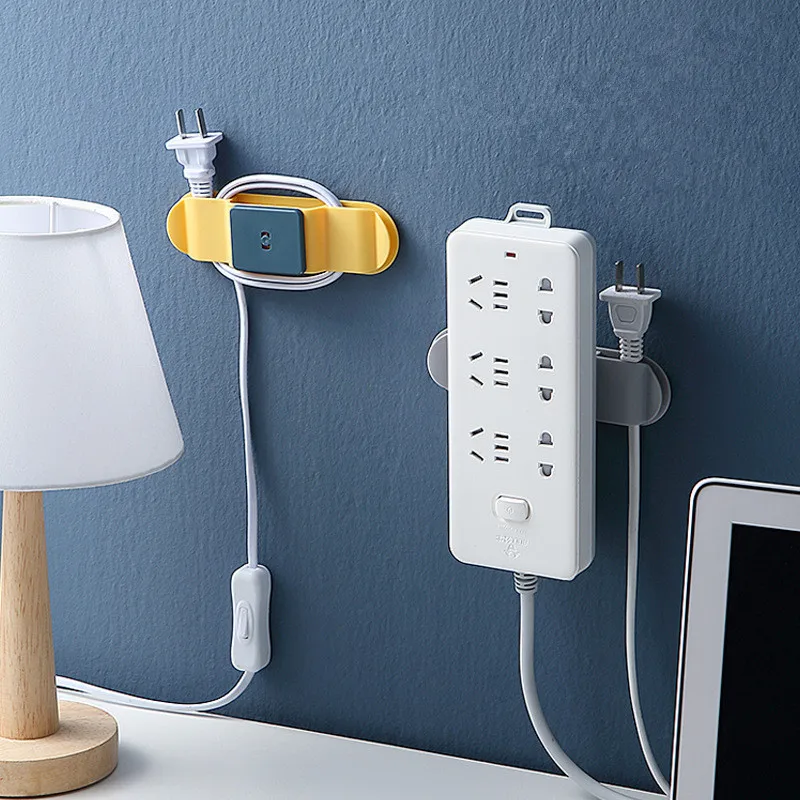 Punch-Free-Socket-Retainer-Wall-Mounted-Sticker-Cable-Wire-Organizer ...