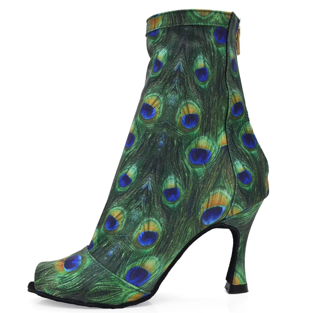 Women-Latin-Dance-Boots-Malachite-Green-Bachata-Salsa-Dancing-Shoes ...