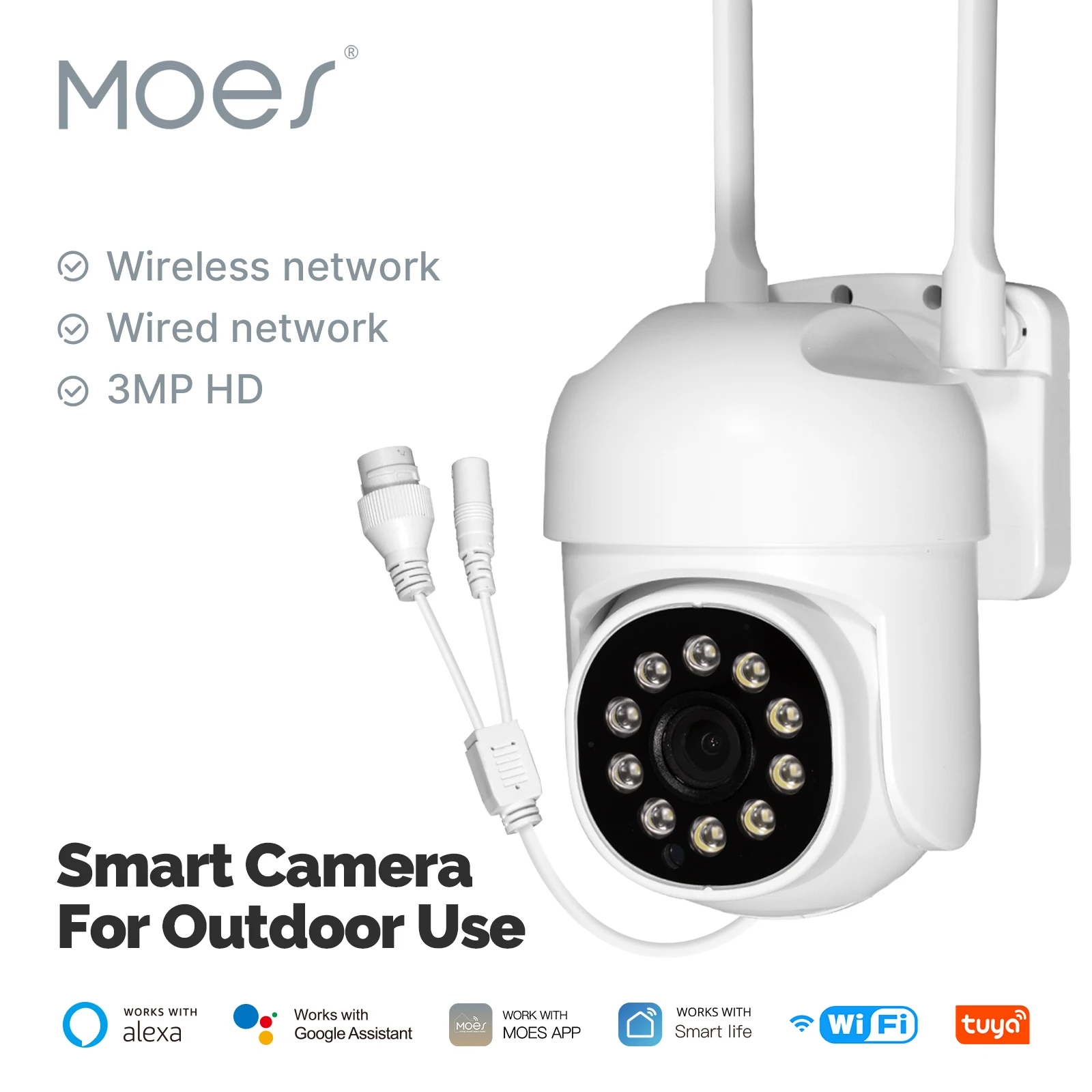 MOES-Tuya-WiFi-3MP-Smart-Security-Camera-Support-Wireless-Wired-RJ45-Network-IP65-Waterproof ...