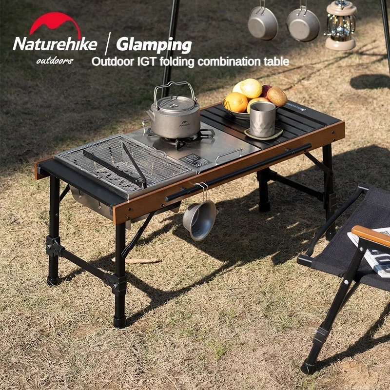 Naturehike IGT Table Camping Folding Combination Table Ultralightweight Detachable Picnic Table ...