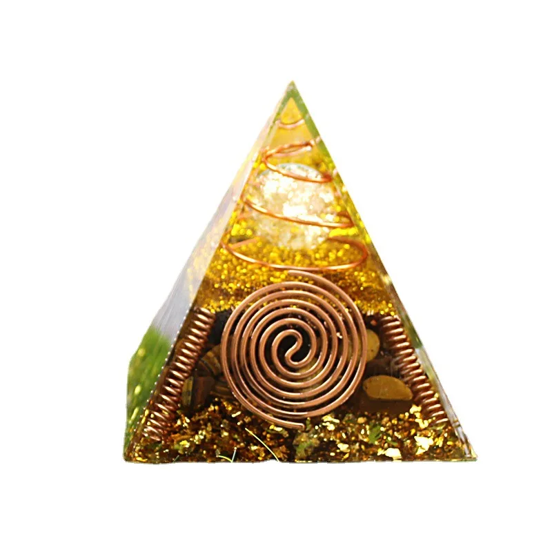 Crystals Stone Orgone Pyramid Energy Generator Natural White Crystal ...