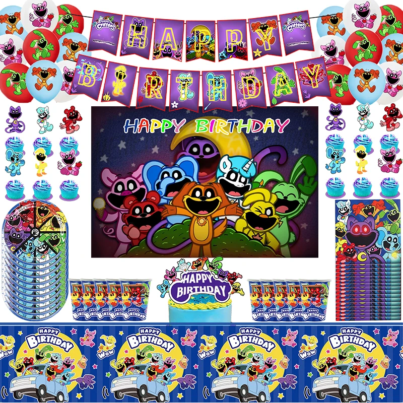 New-smiling-critters-Birthday-Party-Decorations-Tableware-supplies-Baby ...