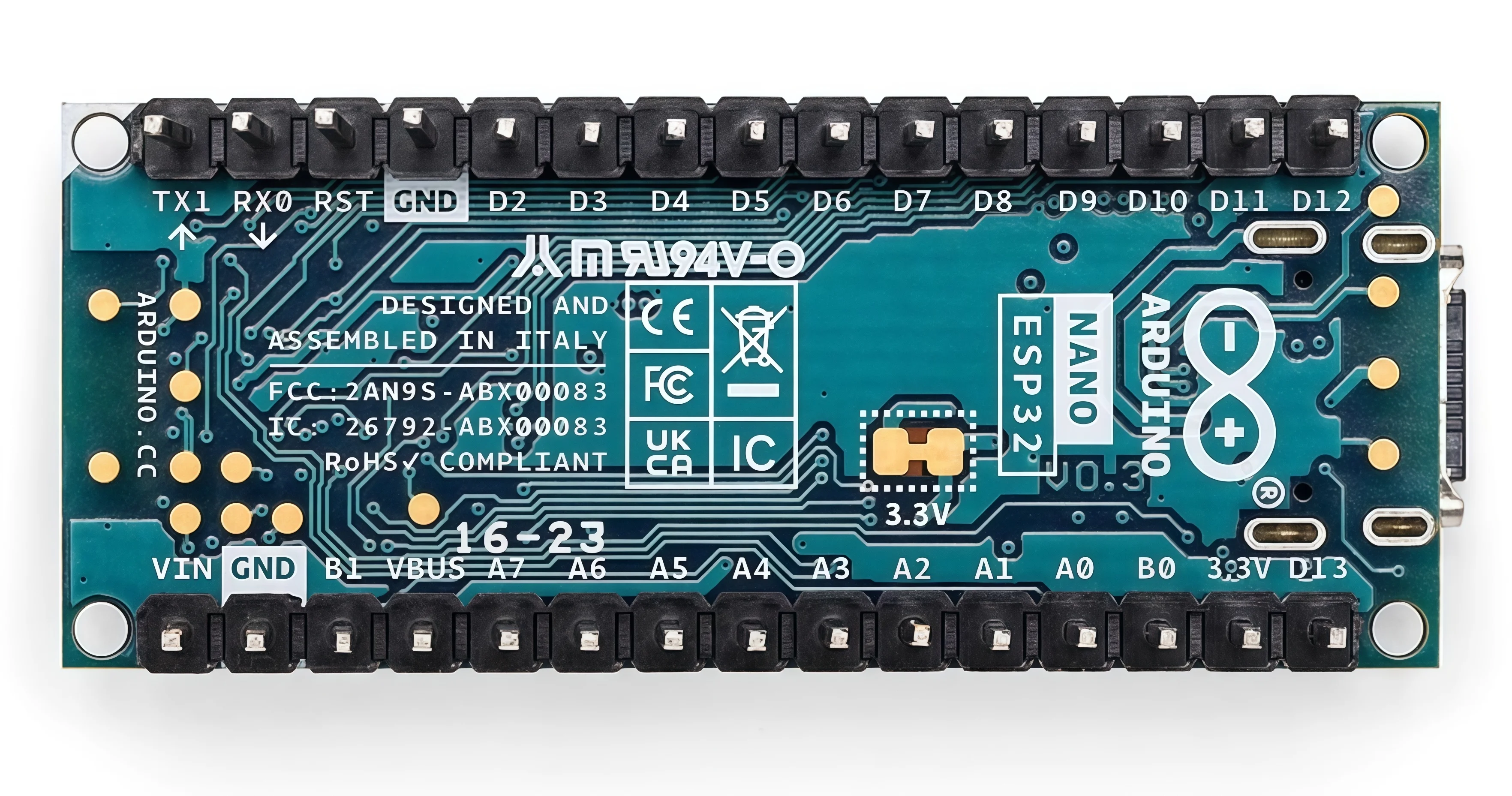 Brand new, genuine product Arduino Nano ESP32 with headers ABX00083 ...