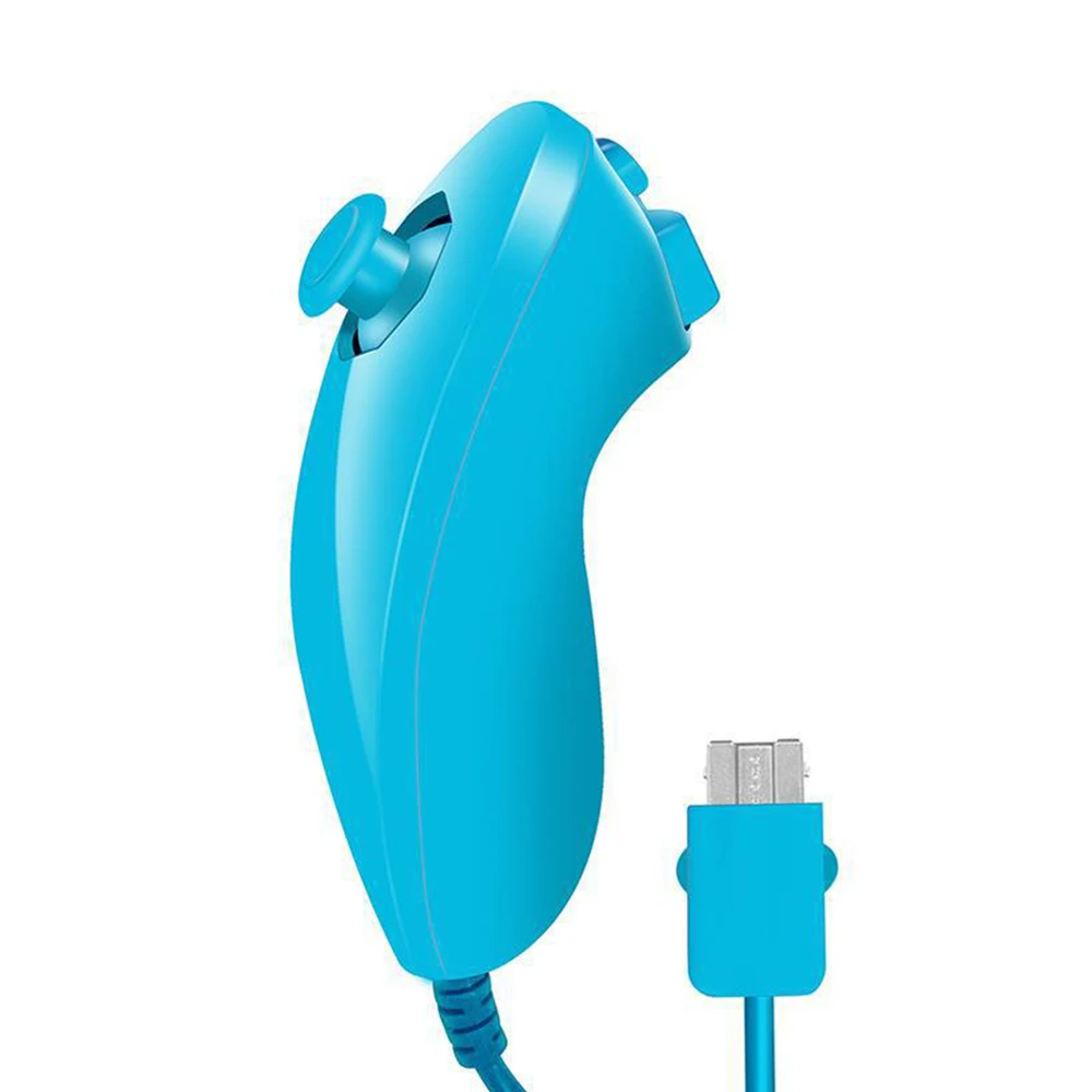 New-For-Nintendo-Wii-Game-Controller-Nunchuck-Hand-Curved-Game-Handle ...