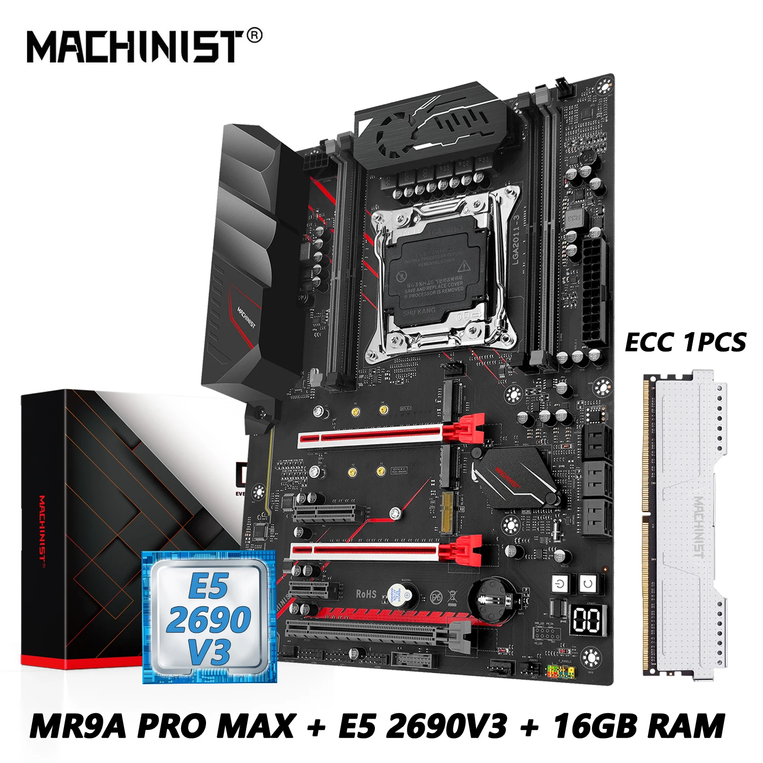 Machinista mr9a pro max x99 lga 2011 3 placa mãe combo xeon e5 2690 v3 ...