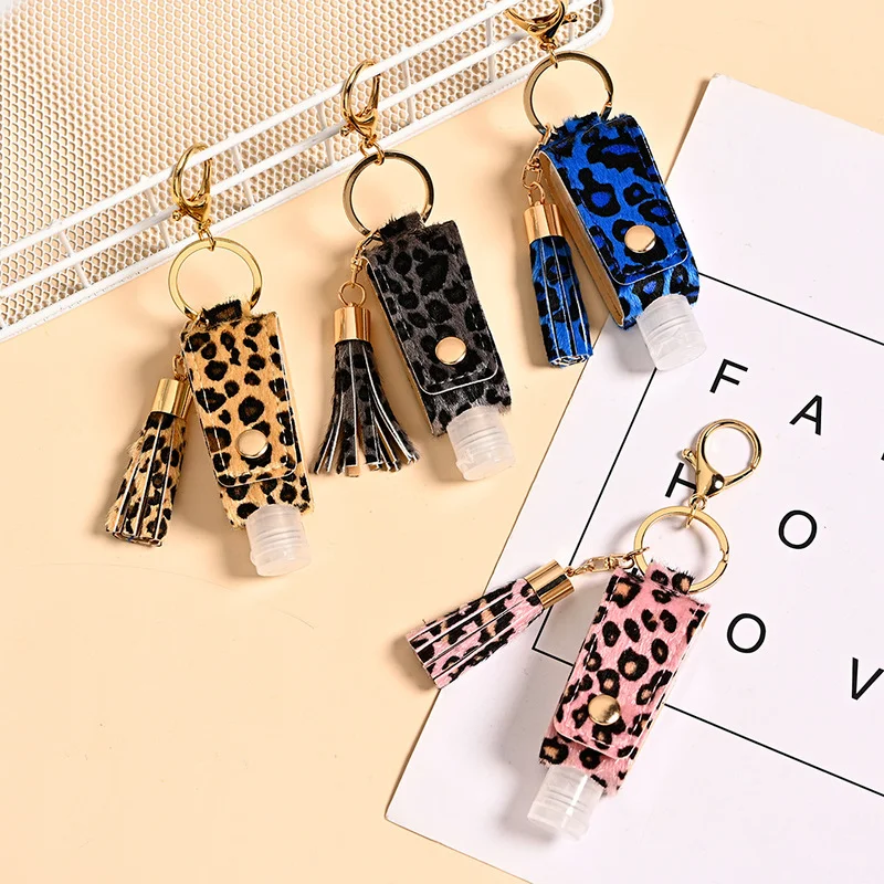 Sexy-Leopard-Print-30ML-Hand-Sanitizer-Keyring-Pendant-Removable-PU ...