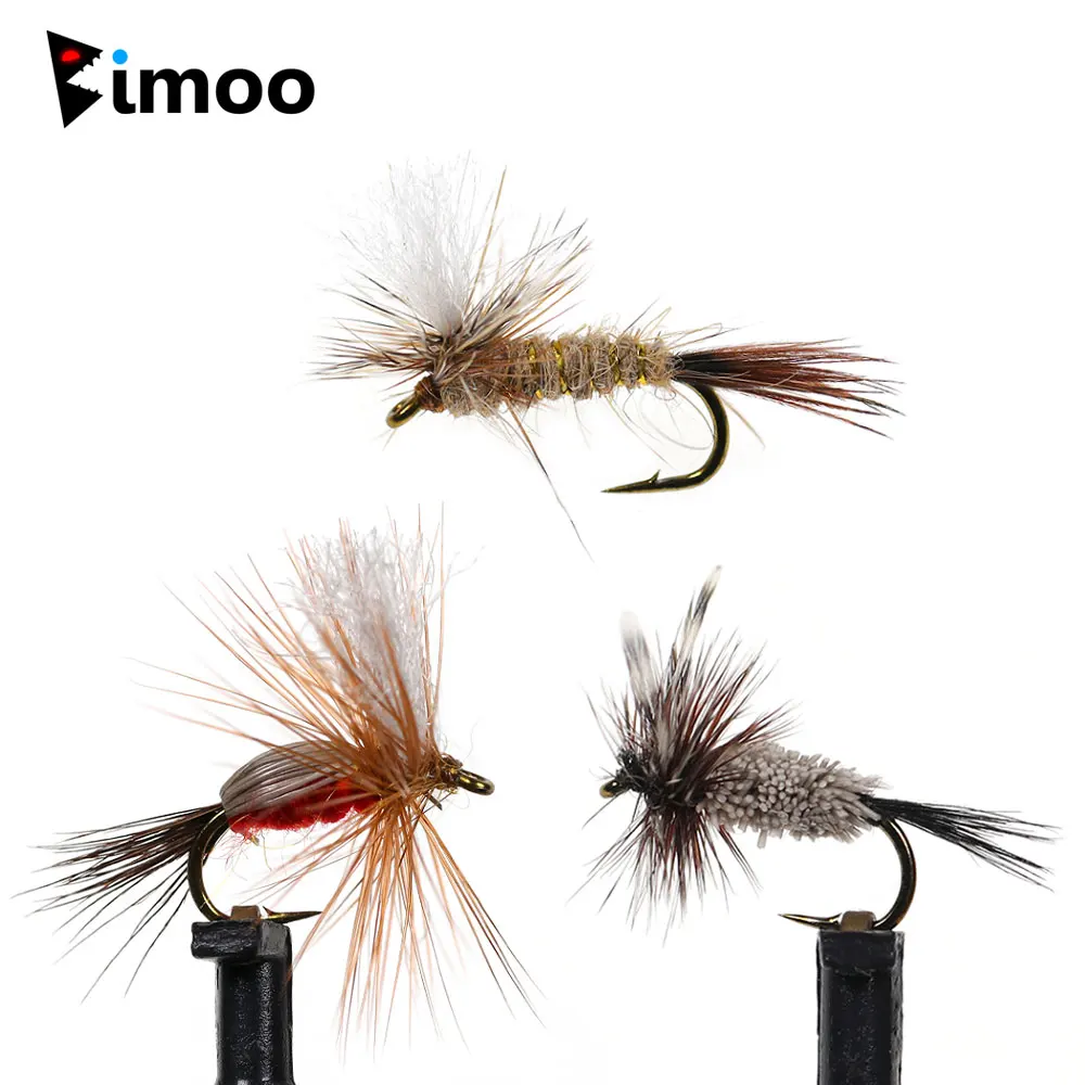 Bimoo-8pcs-14-Barbed-Parachute-Adams-Dry-Fly-Adams-Irresistible-Dry-Fly ...