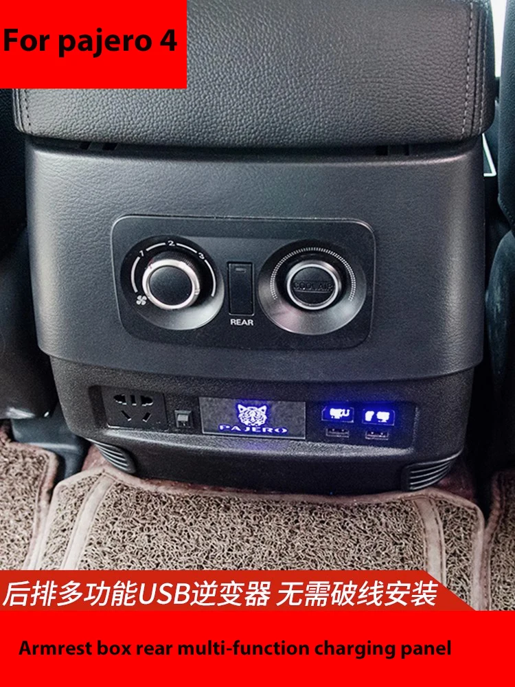 For-Mitsubishi-Pajero-4-interior-USB-charger-modification-front-USB ...