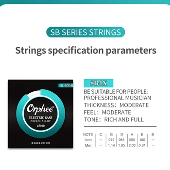 Orphee Bass Strings For 4/5/6 Strings Electric BASS Nickel Alloy String ...