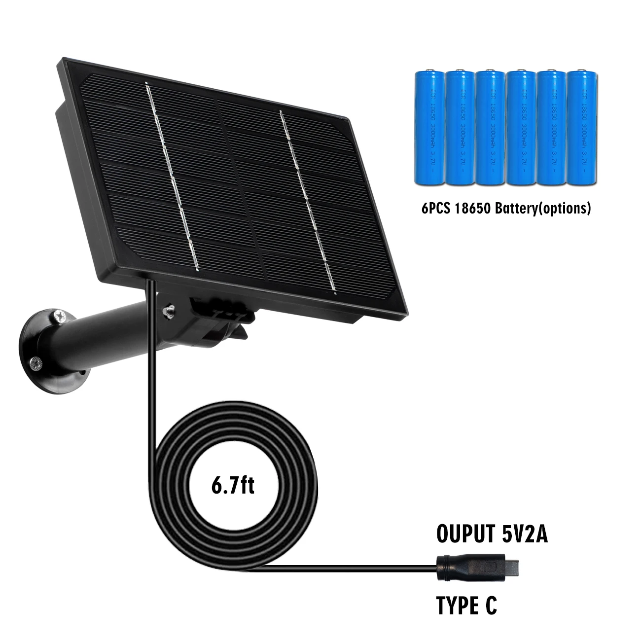 4W-Mimi-Solar-Panel-Outdoor-Waterproof-IP66-2m-Cable-Charger-USB-TypeC ...