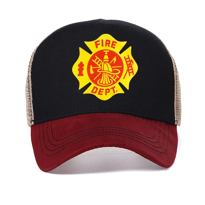 Fire-Dept-Badge-men-Baseball-Cap-summer-firefighter-fire-department ...