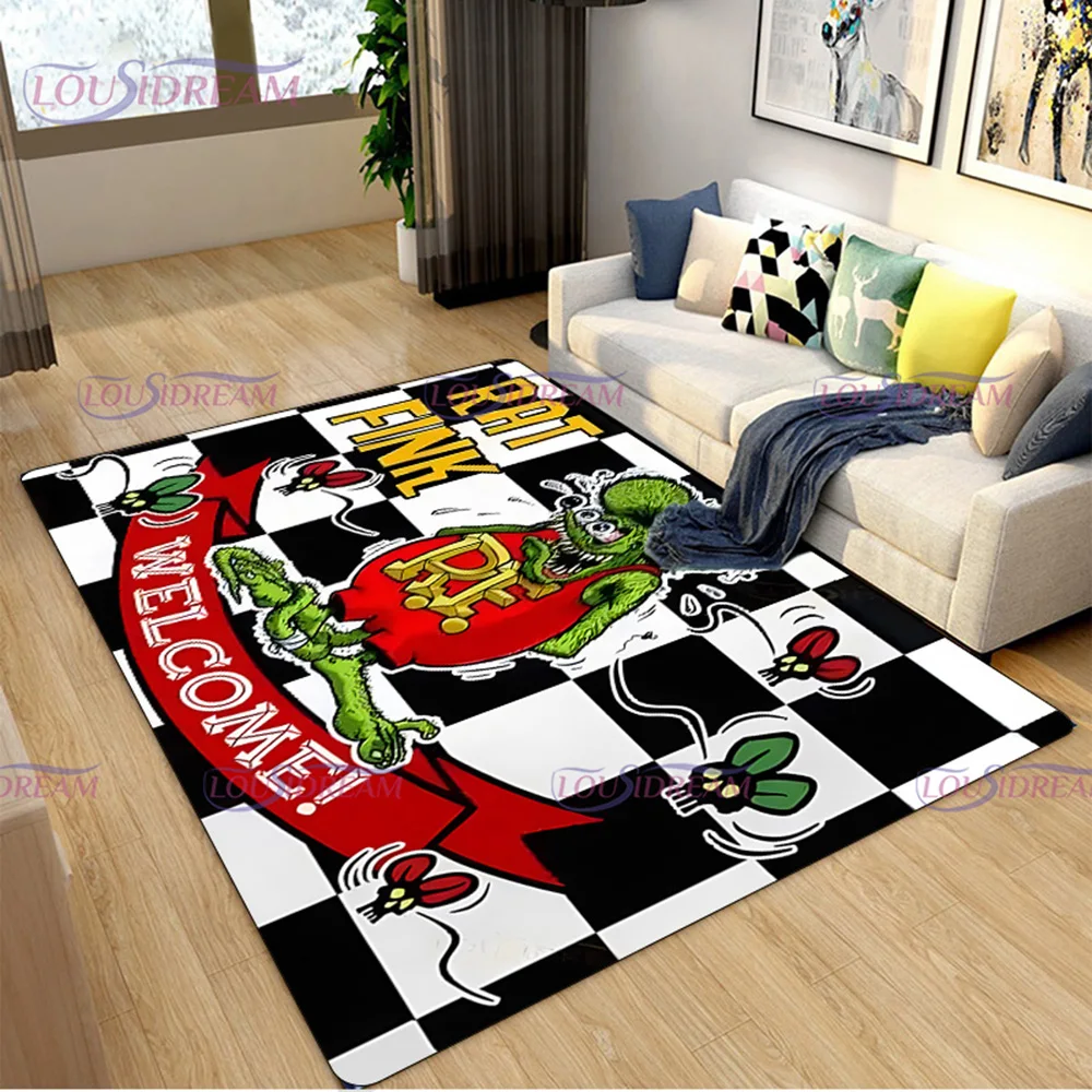 Cartoon-Rat-Fink-Rug-Cartoon-Rat-Fink-Living-Room-Decorative-Carpet ...