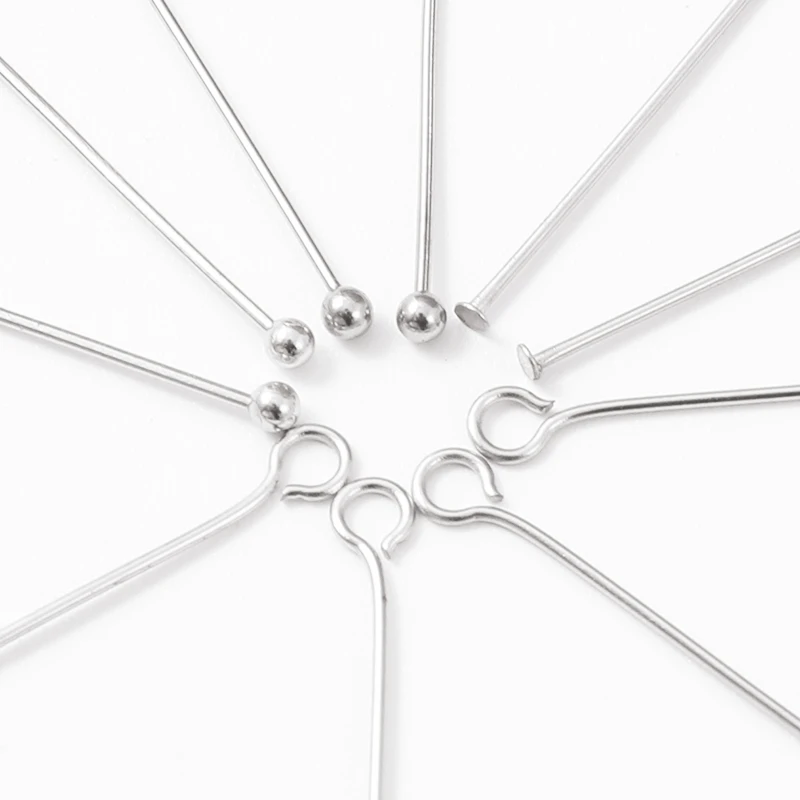 10pcs-925-Sterling-Silver-Ball-Head-Pin-Eye-Pins-Flat-Pin-Non-Tarnish ...