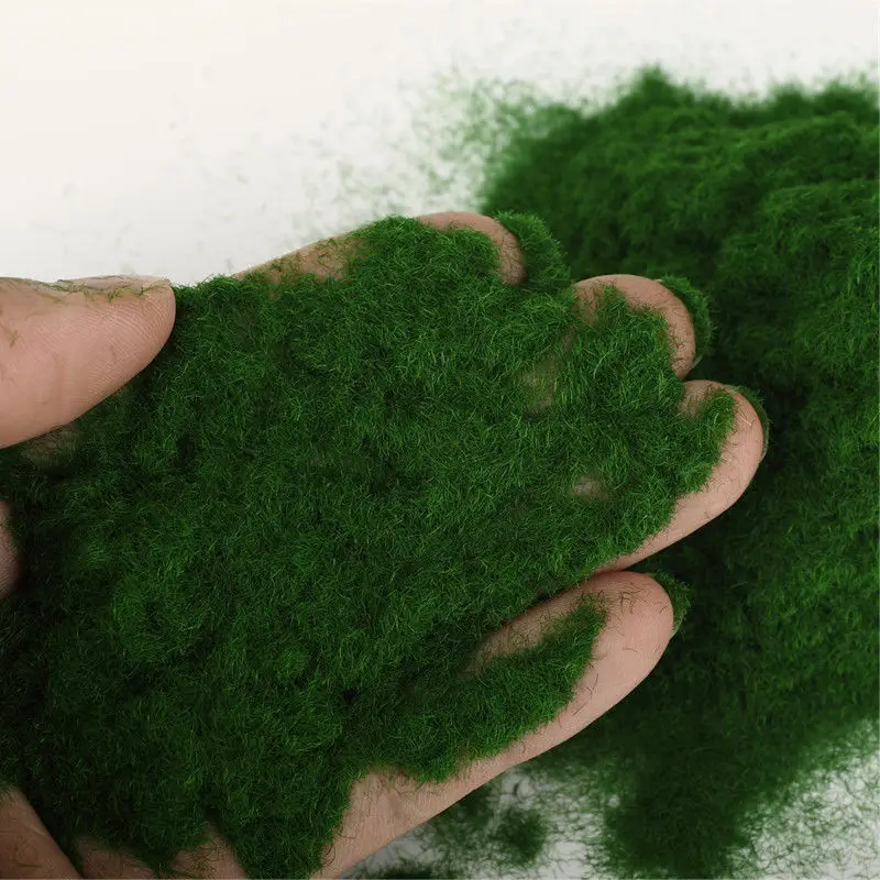 30g Scene Model Materia Yellow Green Turf Flock Lawn Nylon Grass Powder ...