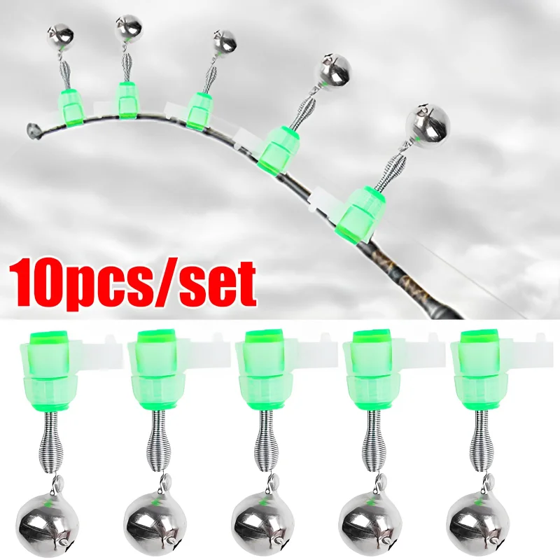 10Pcs/Set Single Ring Bells Fishing Indicator Bait Alarm Loud Sound ...