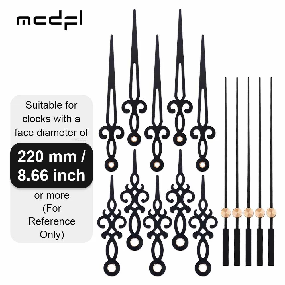 MCDFL-Black-Metal-Clock-Hands-Wholesale-Kits-Clockparts-Hardware-Wall ...
