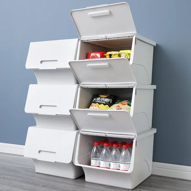 Front-opening-Book-Storage-Plastic-Box-Can-Be-Flipped-To-Organize-The ...