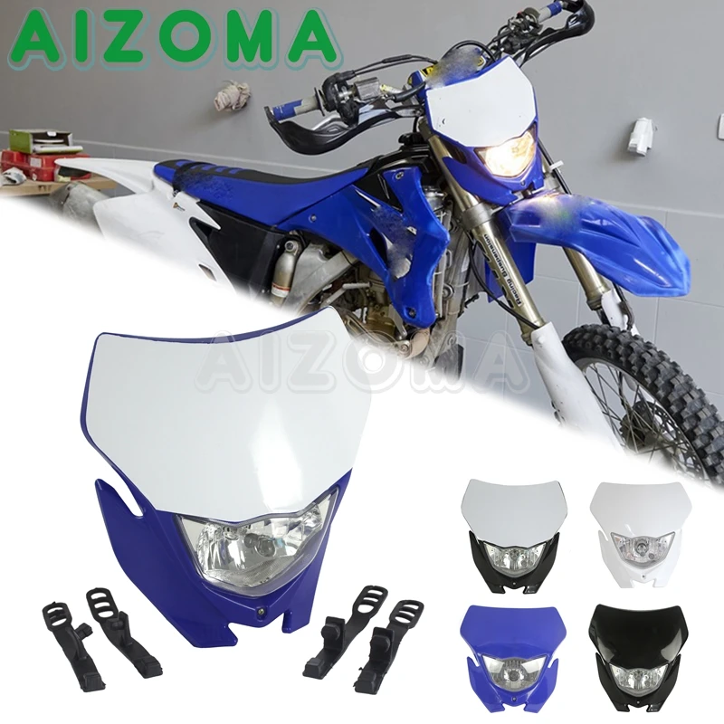 Dirt Bike Offroad Motocross 12v HI/lo Beam H4 Headlight Fairing Enduro ...
