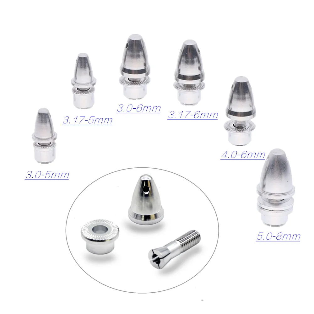 Aluminum Bullet Propeller Adapter Prop Fixed Holder 3.0/3.17/4.0/5.0mm ...