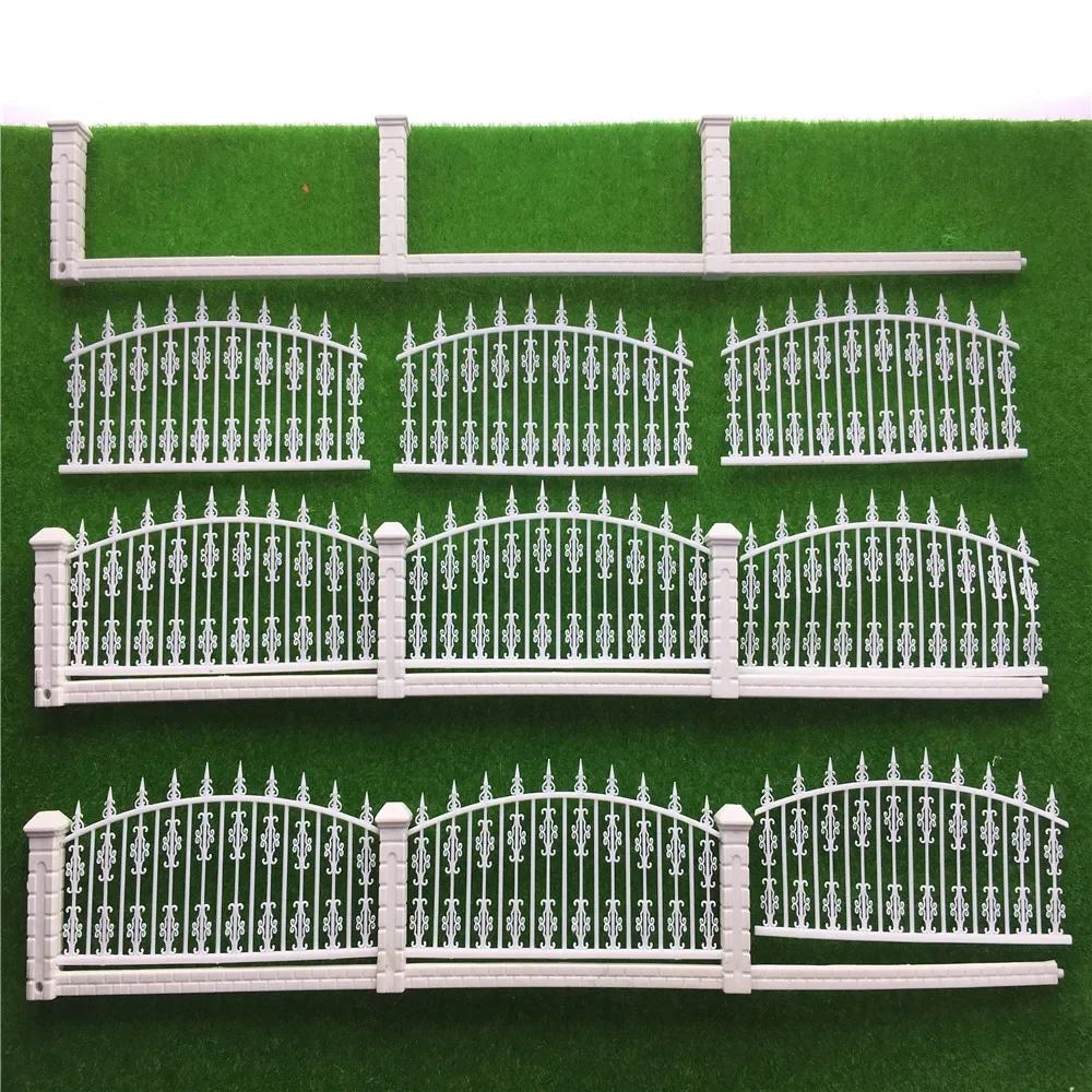 Top NEW 1:100 Model Train Railway Building Fence Wall HO Z Scale 100cm ...