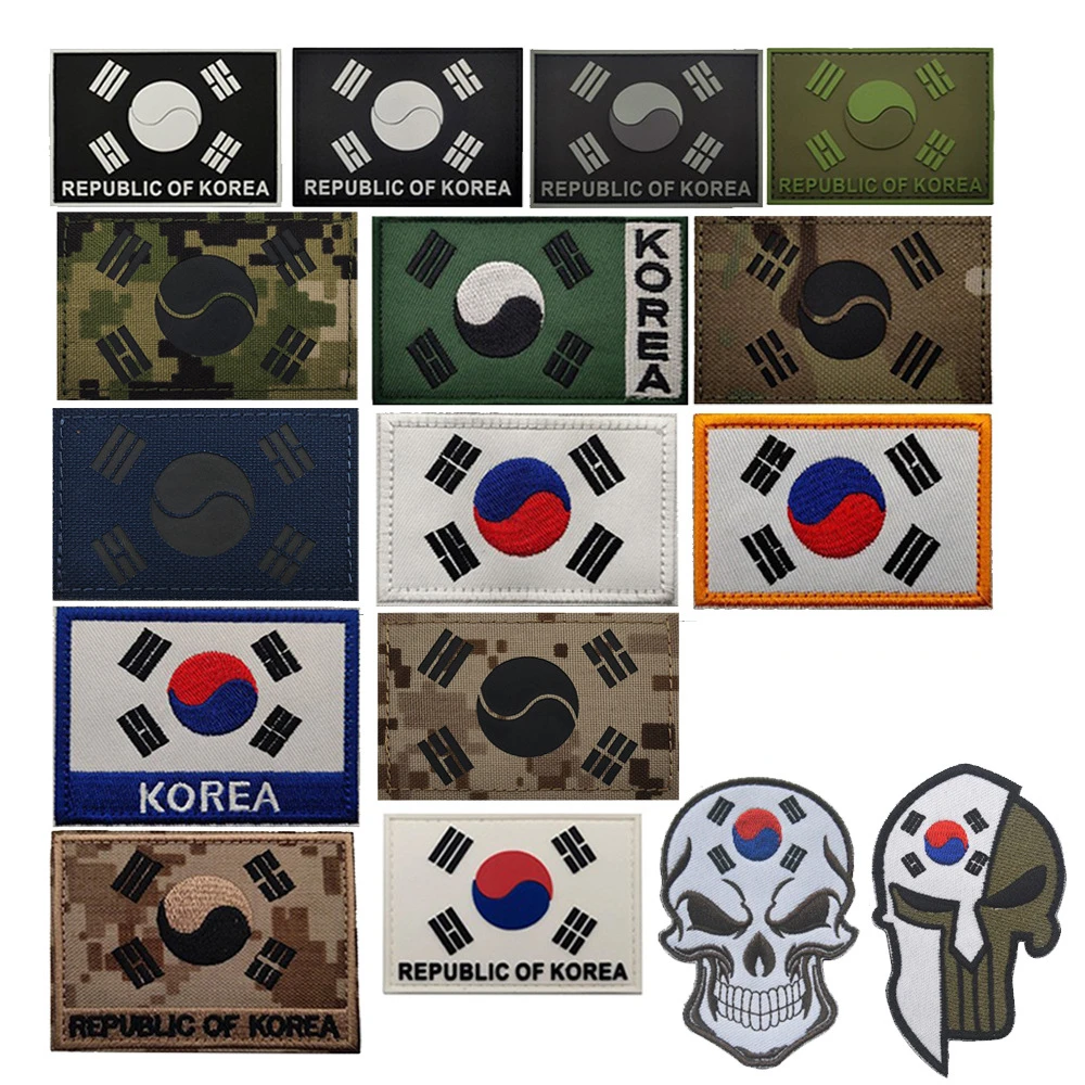 Korea-Patches-Embroidery-PVC-Outdoor-Military-Tactical-Patches-Clothing-Backpack-Stickers ...