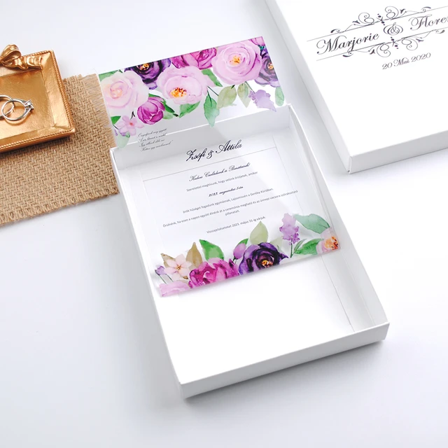 Elegant Wedding Invitations In A Box