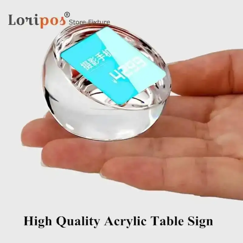 1PCS 30x30mm Mini Clear Acrylic Label Card Holder Tag Display Stand ...
