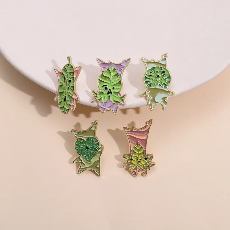 Cartoon-Game-Elf-Enamel-Pins-Custom-Leaf-Spliced-Fox-Octopus-Brooches ...