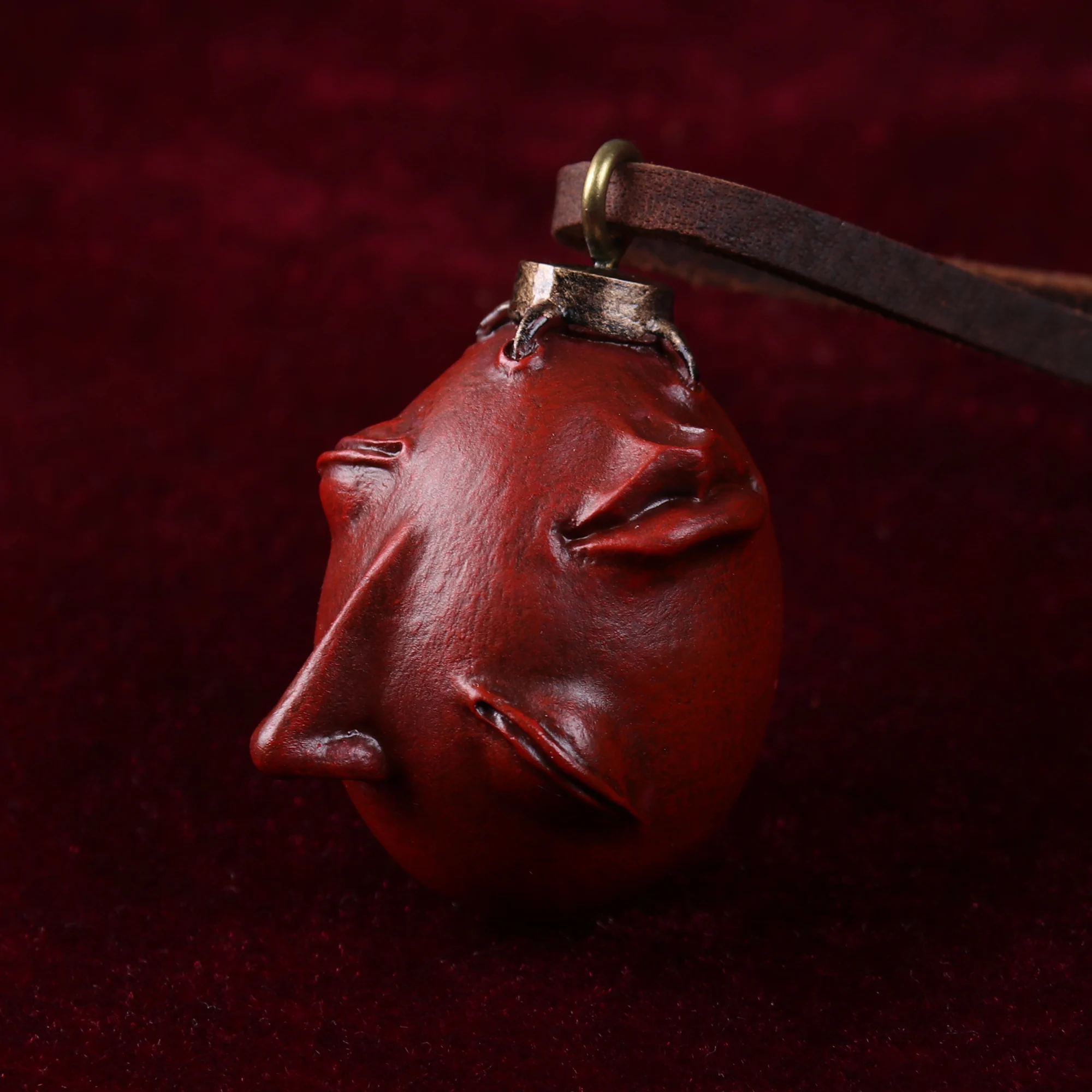 Vol-2-Dark-Red-Behelit-Necklace-Without-Eyelid-Egg-of-the-king-Pendant ...