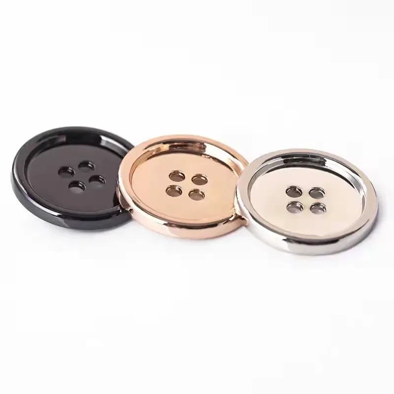 10pcs-lot-Zinc-Alloy-Buttons-4-Hole-Buttons-Black-Gold-Fashion-Round ...