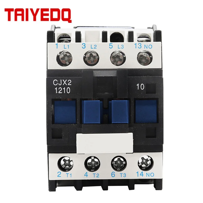 Contactor eléctrico LC1D AC CJX2-1201, 12A, NO trifásico, montaje en Riel DIN, 24V, 36V, 110V ...