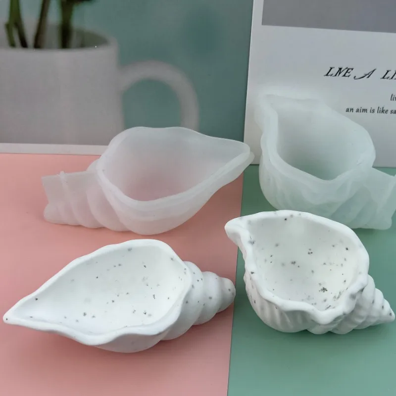 Silicone-Conch-Flowerpot-Molde-DIY-Shell-Do-Mar-Frasco-De-Vela ...