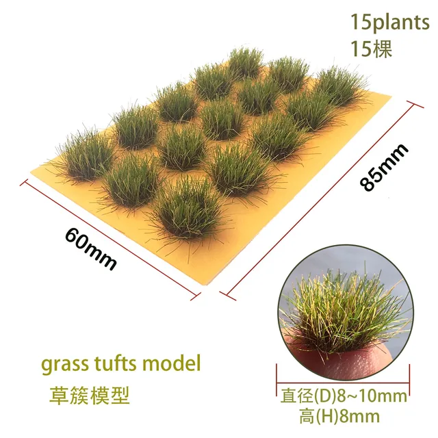 Woodland Scenics Grass Static Grass Tufts - 100 Pieces, 6mm Heather ...