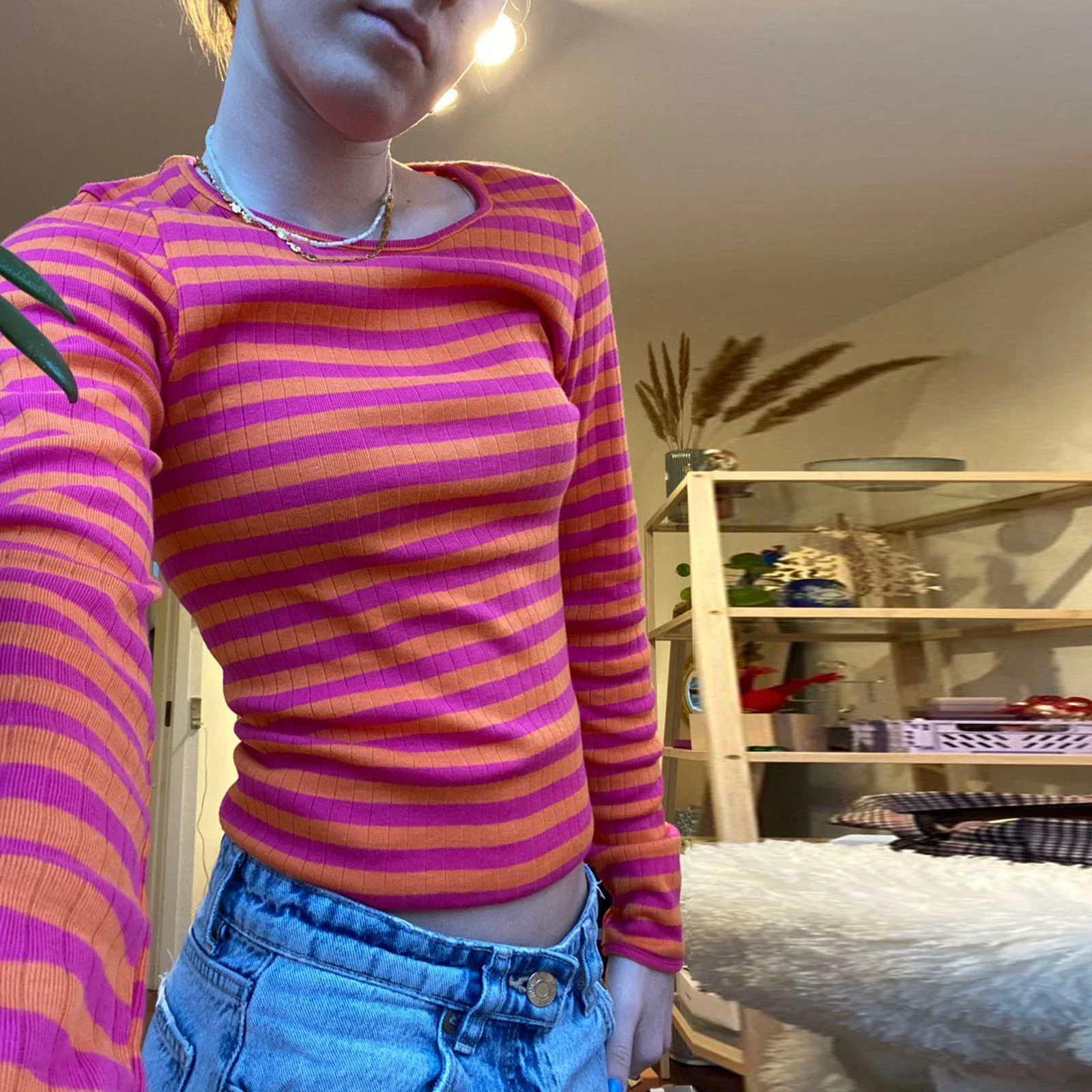 Vintage Preppy Style Y2K Crop Tops Clothes Cottage Striped Rib Knitted ...