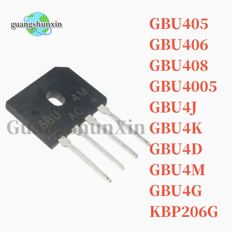 10pcs-new-original-GBU405-GBU406-GBU408-GBU4005-GBU4J-GBU4K-GBU4D-GBU4M ...