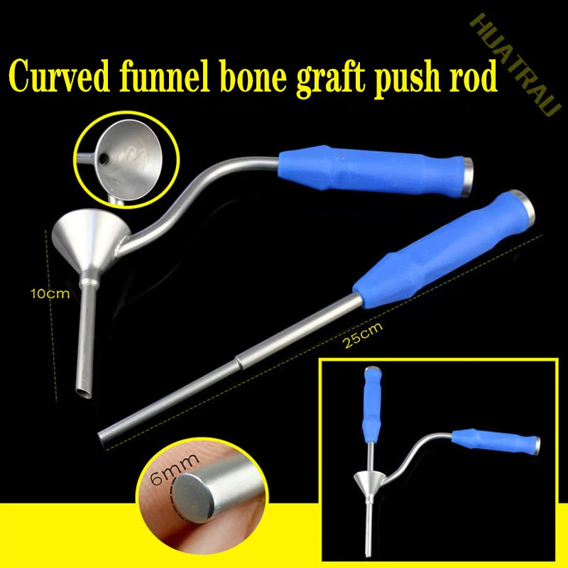 Curved-funnel-bone-graft-push-rod-bone-graft-funnel-orthopedic ...