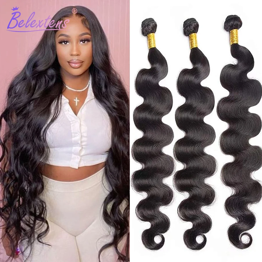 Tissage Bresilien Remy Body Wave Couleur Naturelle, Tissage Cheveux Humain,extensions De Cheveux ...