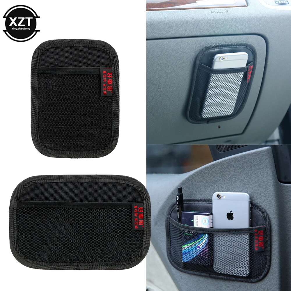 Car Storage Net Pocket Multi-use Leather Oxford Fabric Mesh Bag Auto ...