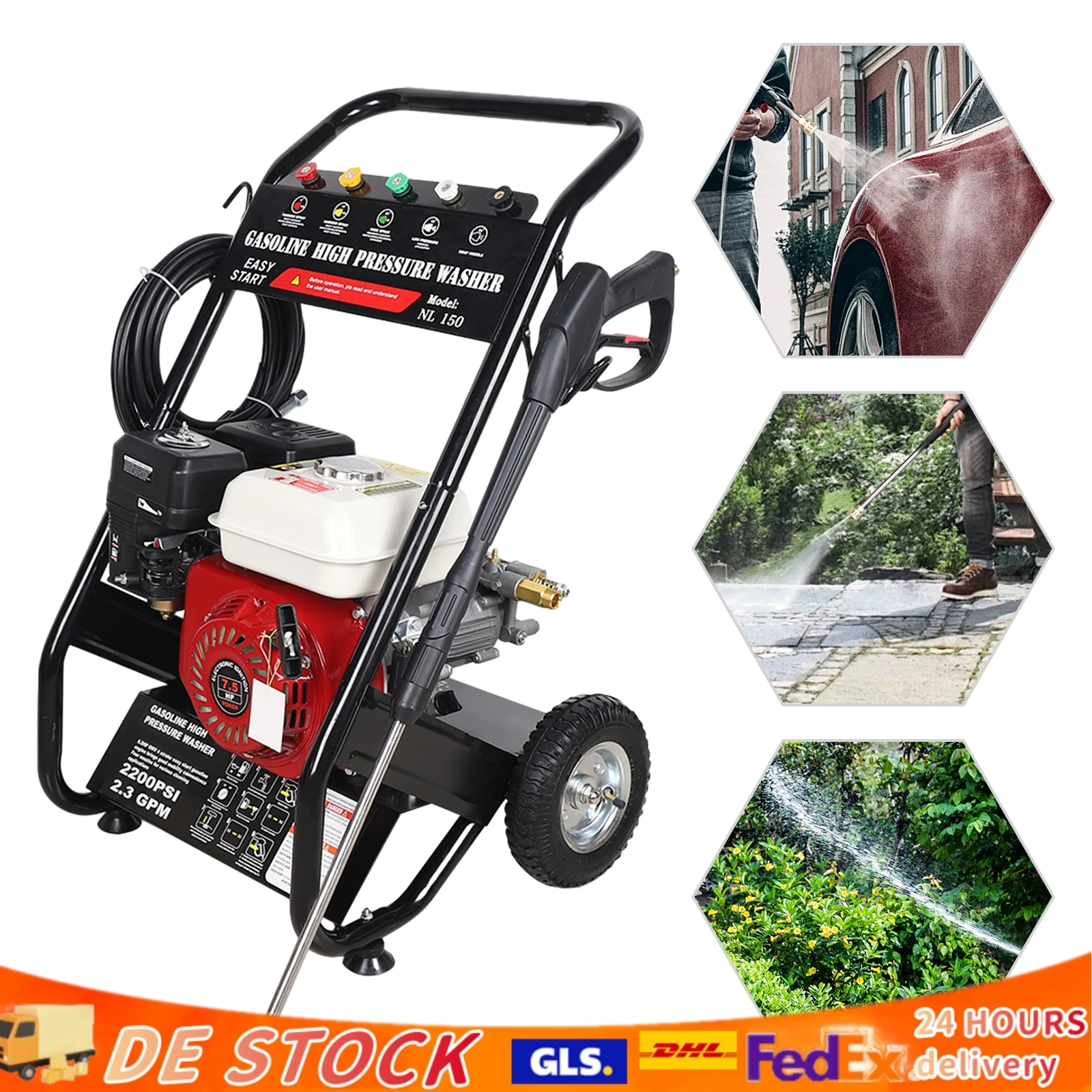 Gasoline-Powered-7-5HP-High-pressure-Gasoline-Washer-Cleaning-Machine ...
