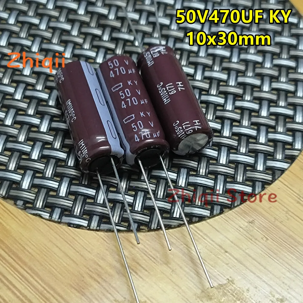 5pcs/10pcs Original New 470uf 50v Nippon Chemi-con Capacitor 50v470uf 10*30 Ky High Frequency ...