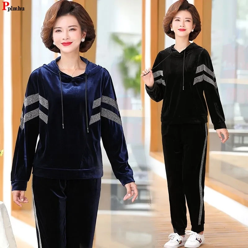 Velvet-Casual-Oversize-75kg-2-Piece-Sets-Patchwork-Hooded-Ensemble-High ...