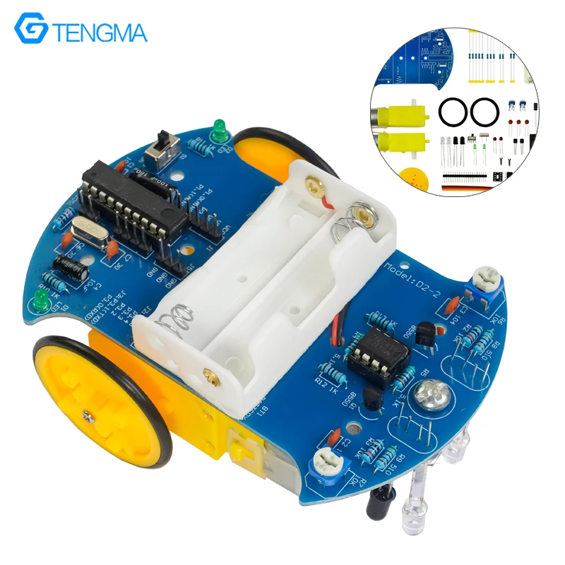 D2-2-Intelligent-Track-Car-DIY-Kit-51-Single-Chip-Microcomputer-Track ...