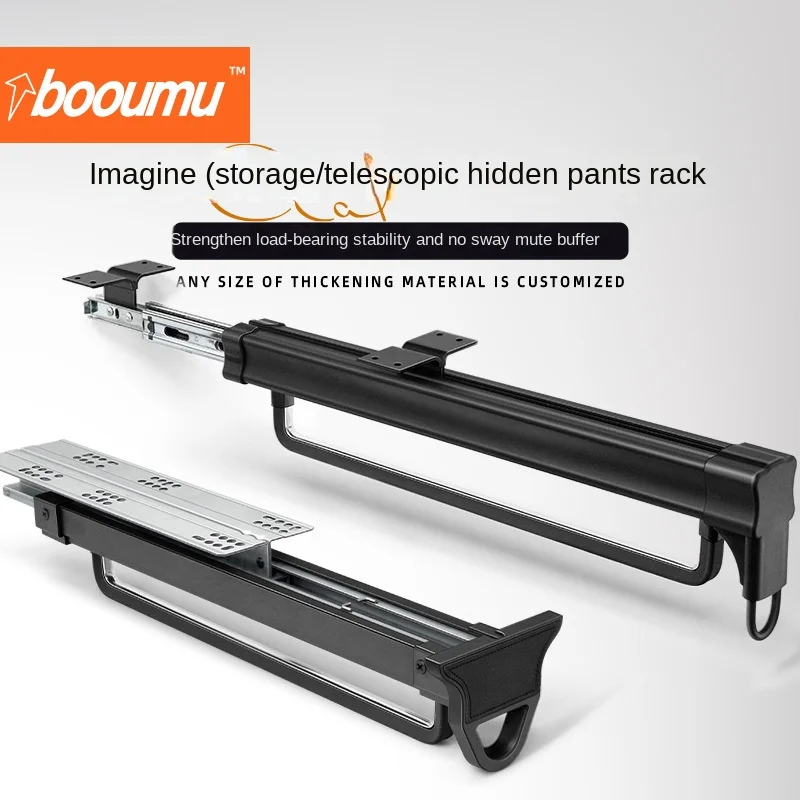 High-Quality-Top-Mounted-Pull-out-Pants-Rack-Wardrobe-Telescopic-Hanger ...