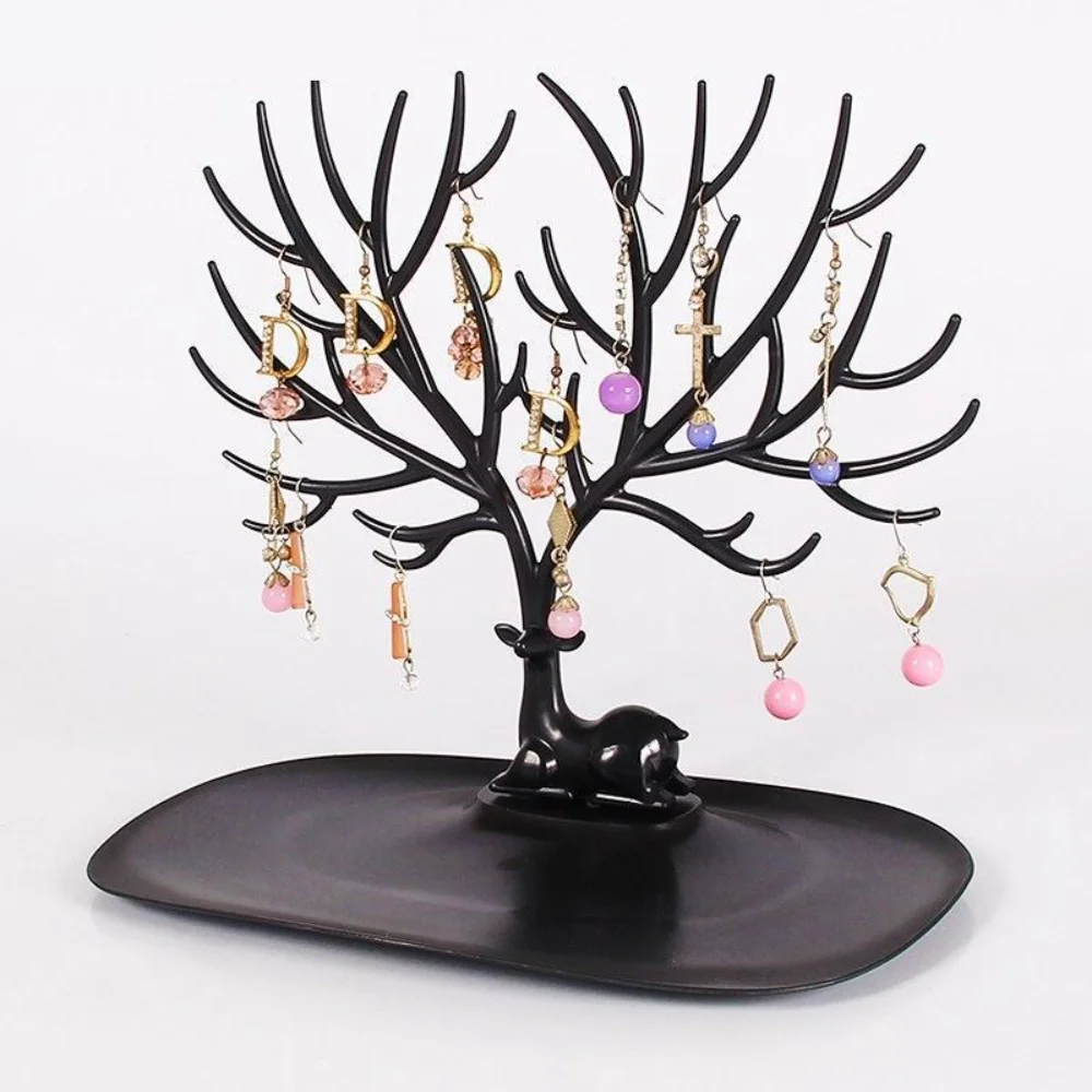 Pequena casa display rack de exibição desktop jóias rotativo instalação ...