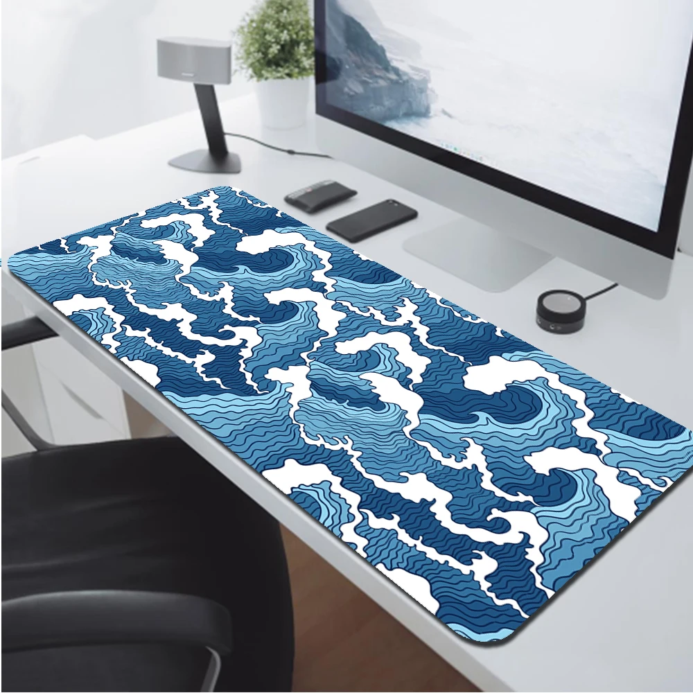 Blue-Waves-Mouse-Pad-Gamer-XL-HD-Home-Computer-Mousepad-XXL-Mouse-Mat ...