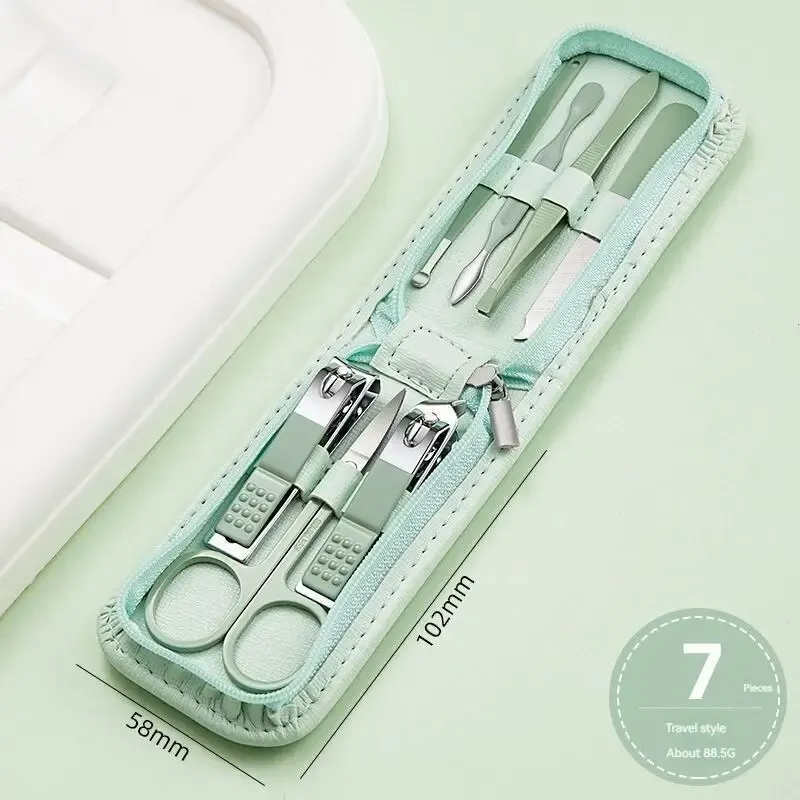 7-Piece-Nail-Tools-Nail-Clipper-Nail-Clipper-Zipper-Set-Portable-Nail ...