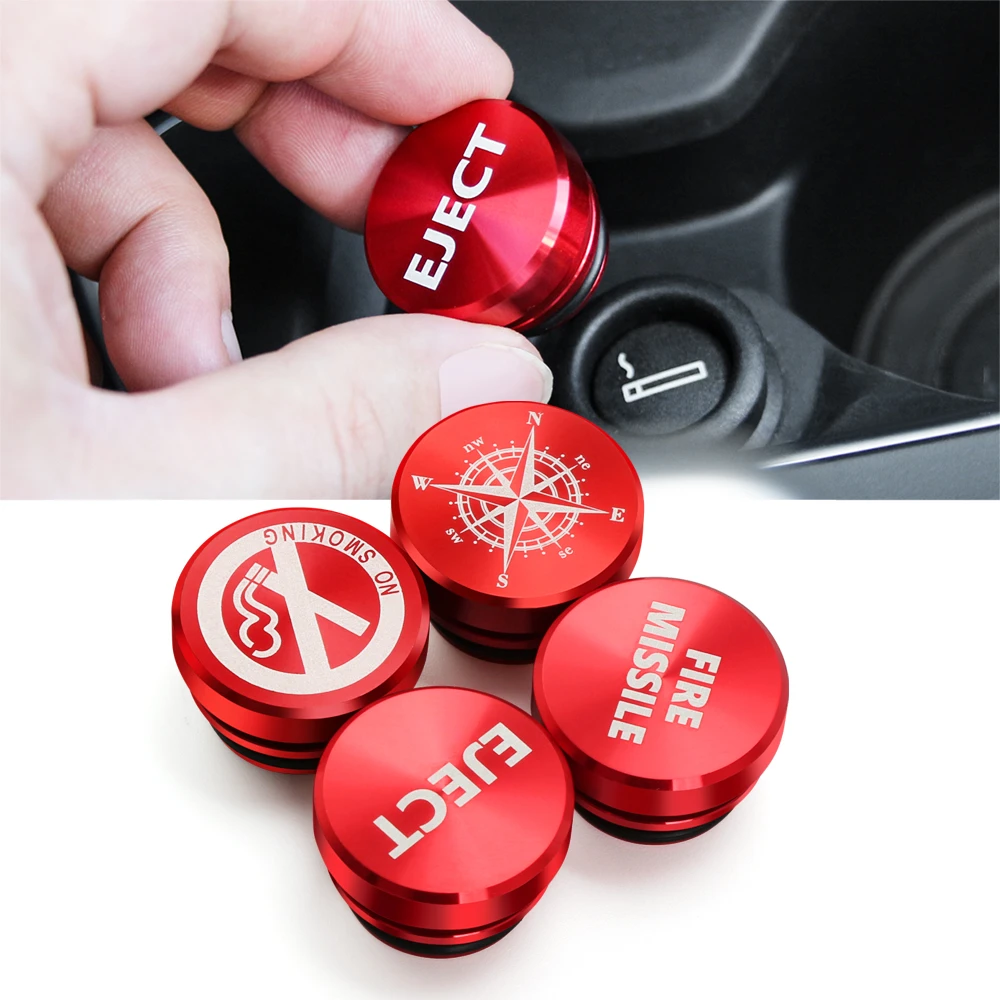 Car No Smoking Fire Missile Eject Cigarette Lighter Button Cover For ...