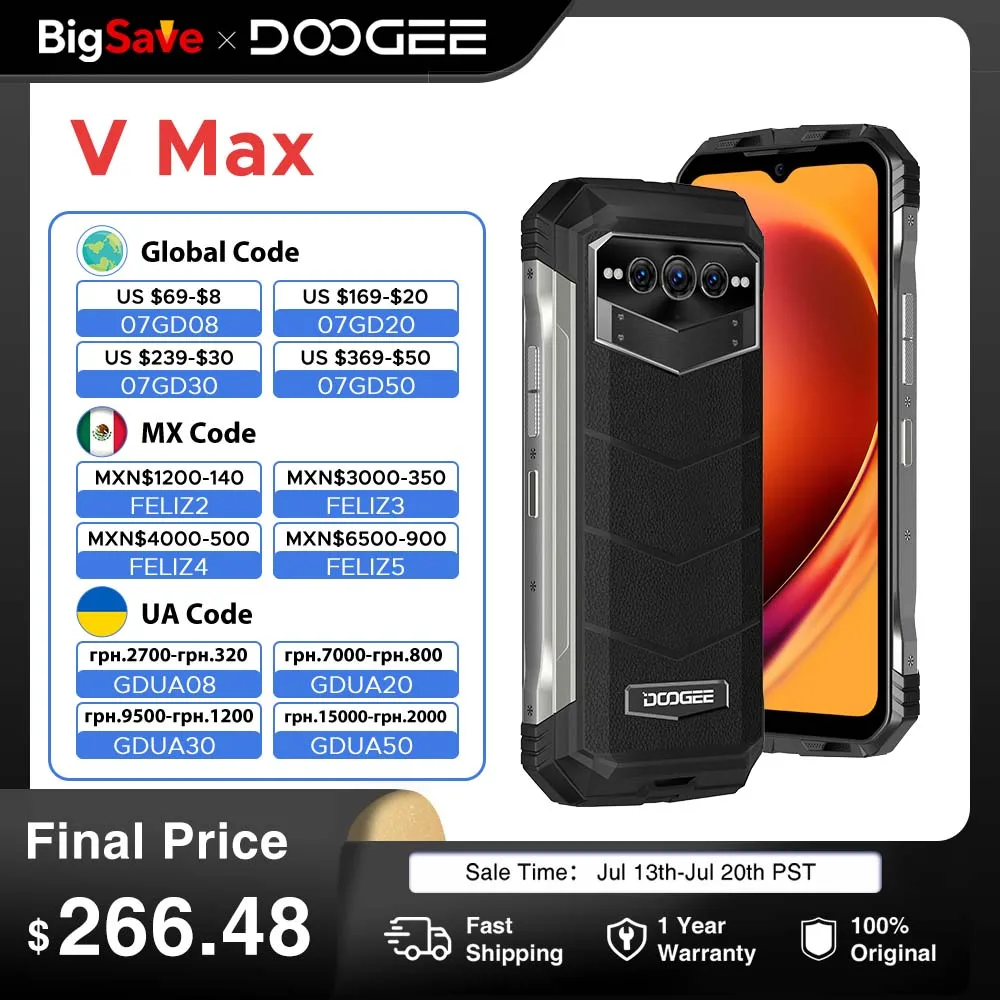 World-Premiere-DOOGEE-V-Max-5G-Rugged-Phone-22000mAh-12GB-256GB ...