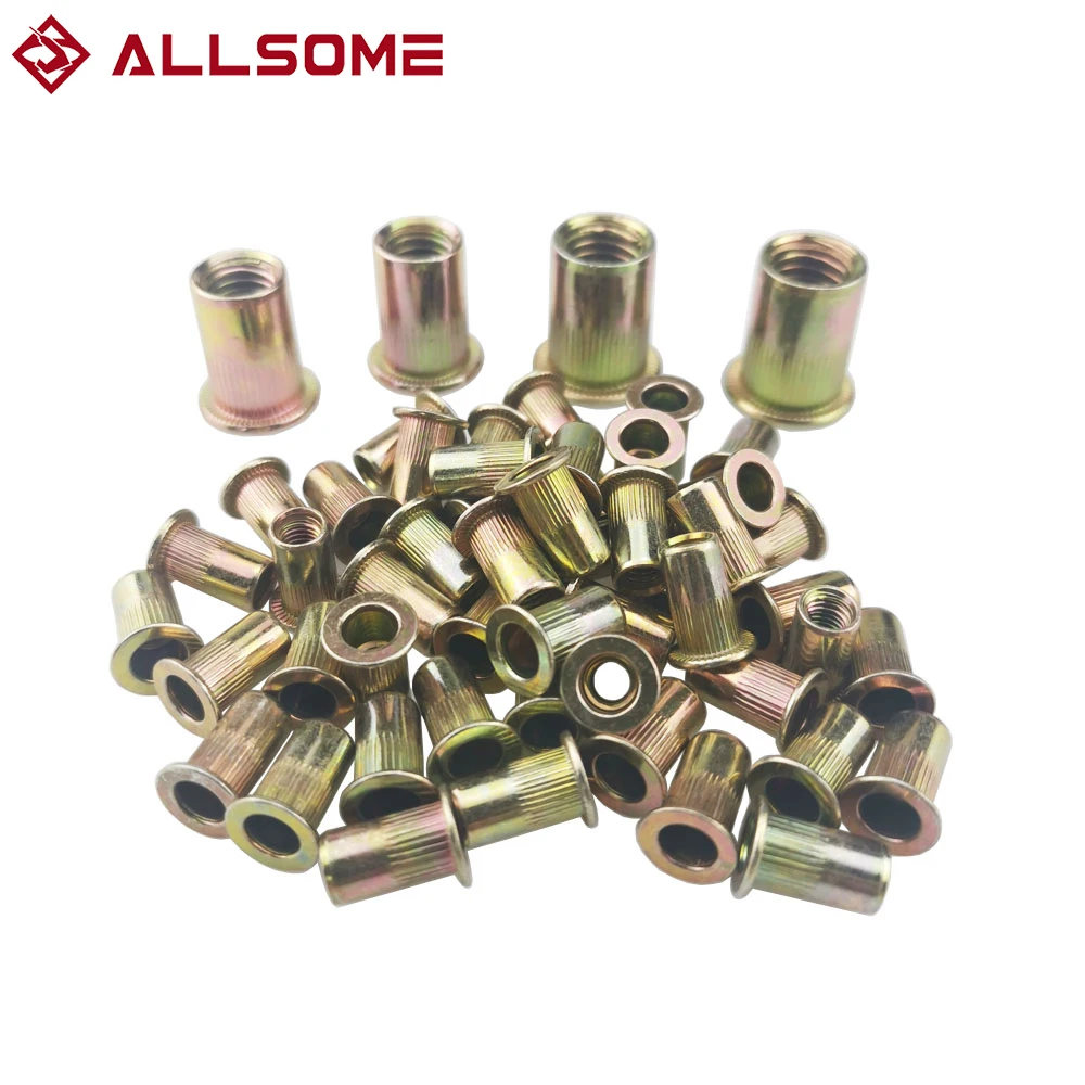 Allsome 300pcs M3 M4 M5 M6 M8 M10 Head Rivet Nuts Set Nuts Insert ...